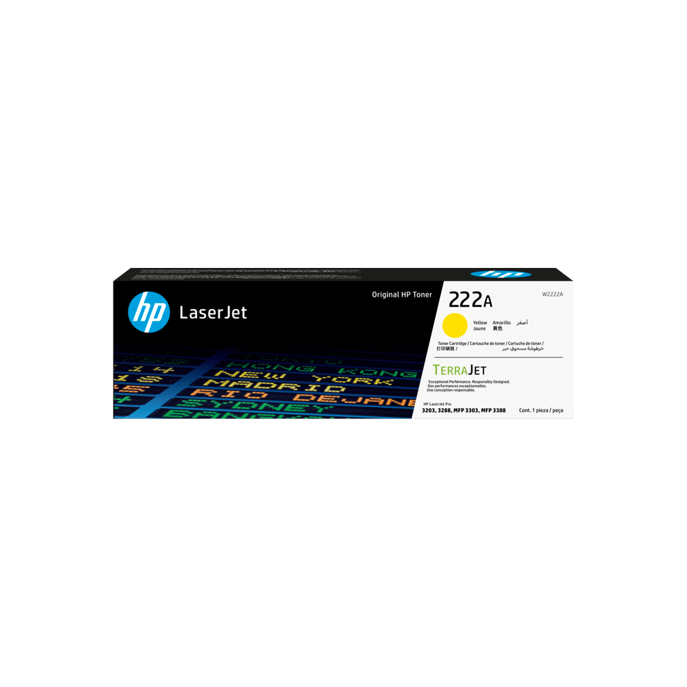 Toner hp 222a amarillo w2222a lj pro m203/mfp 3201/3204/3288/3303/3388 ...